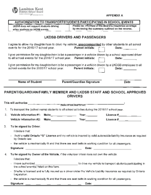 Fillable Online Driver Volunteer Form Fax Email Print - pdfFiller