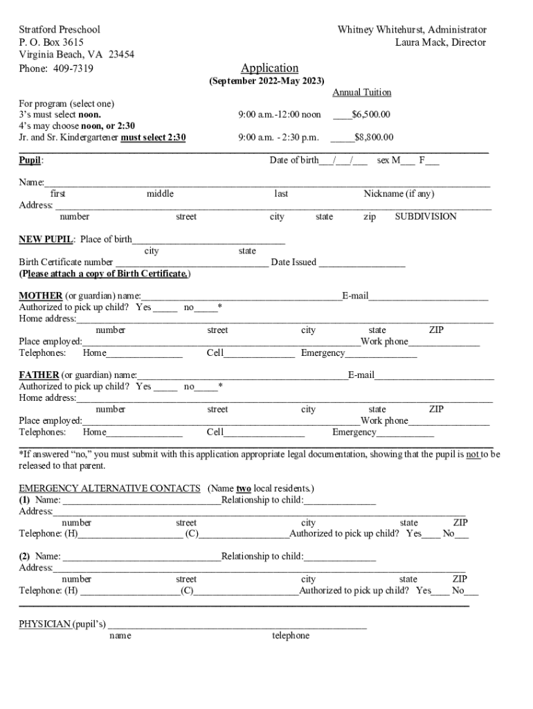 Fillable Online enroll form 2022-23 Fax Email Print - pdfFiller