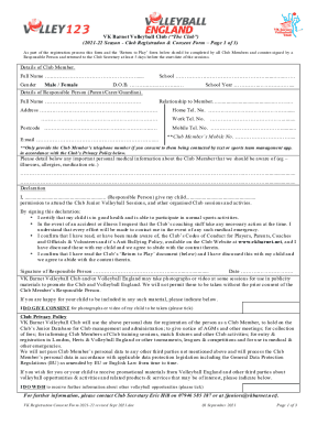 Fillable Online VK Registration Consent Form 2021-22 revised Sept 2021 ...