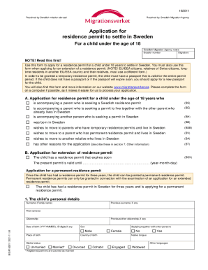 Fillable Online Application for Swedish residence permit for guest ...