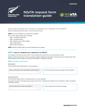 Fillable Online NZeTA request form translation guide Fax Email Print ...
