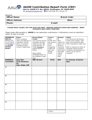 CONTRIBUTION REPORT - aauw-ca.org Doc Template | pdfFiller