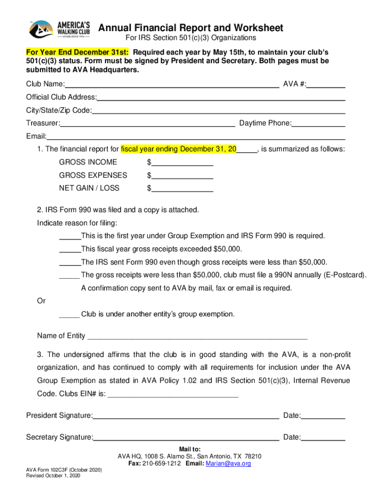 Fillable Online AVA Club Forms - American Volkssport Association Fax ...