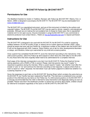 Fillable Online M-CHAT-RF.pdf - Modified Checklist for Autism in ...