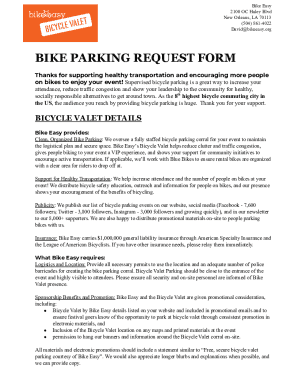 Fillable Online 2021 Bicycle Valet Info and Request Form.doc Fax Email ...