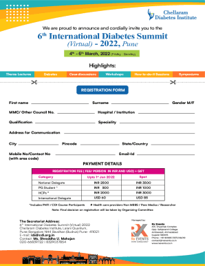 Fillable Online CDI IDS 22 Registration Form Fax Email Print - pdfFiller