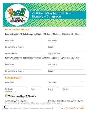 Fillable Online CHILD REGISTRATION FORM - MARCH 2021 - SOFT COPY Fax Email Print - pdfFiller