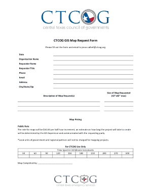 Fillable Online CTCOG GIS Map Request Form Fax Email Print - pdfFiller