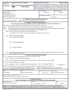 Fillable Online ECS Mid-Atlantic, LLC; Termination Request, NRC Form ...