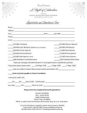 Fillable Online Registration and Commitment Form Fax Email Print ...