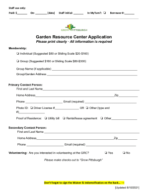 Fillable Online 2021 GRC Application form Updated 4/14/21 Fax Email ...
