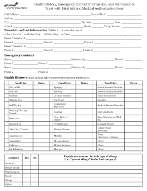 Fillable Online First Aid and Emergency Medical Care Consent Form 0Mass ...