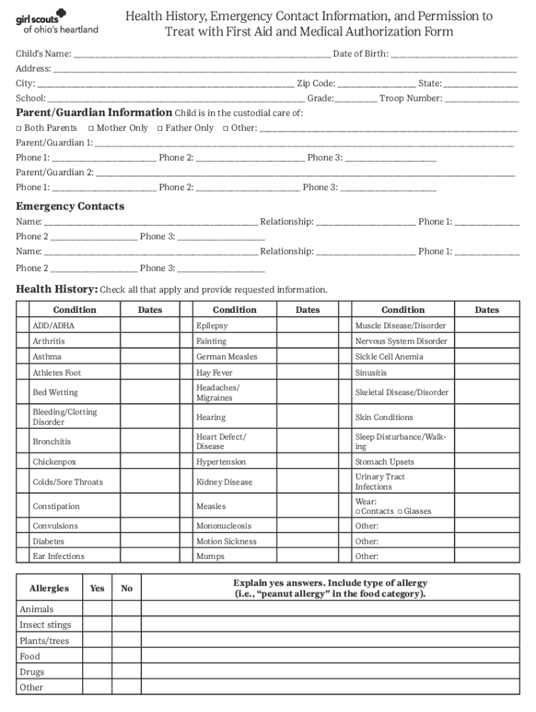 Fillable Online First Aid and Emergency Medical Care Consent Form 0Mass.gov Fax Email Print ...
