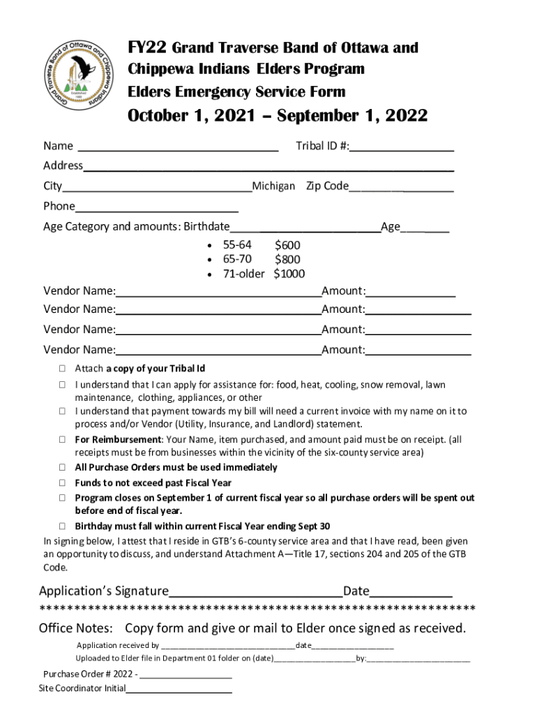 Fillable Online Fillable Online Grand Traverse Band of Ottawa and ...