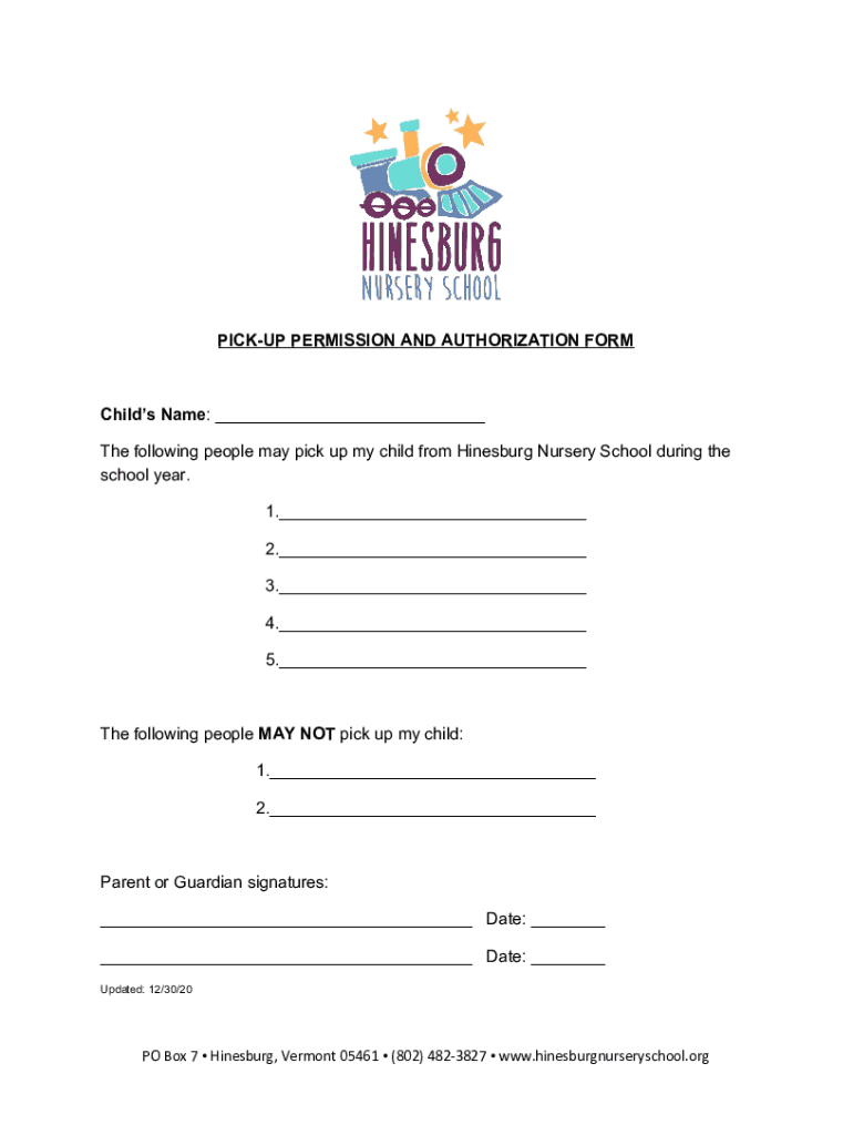 Fillable Online Sample of Child Care Authorization Letter Template Fax ...