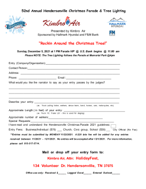 Fillable Online Kimbro Air presents the 52nd Annual Hendersonville ...