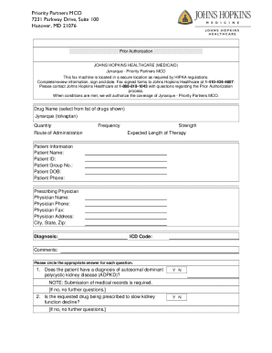 Fillable Online Jynarque - Priority Partners MCO Fax Email Print - pdfFiller