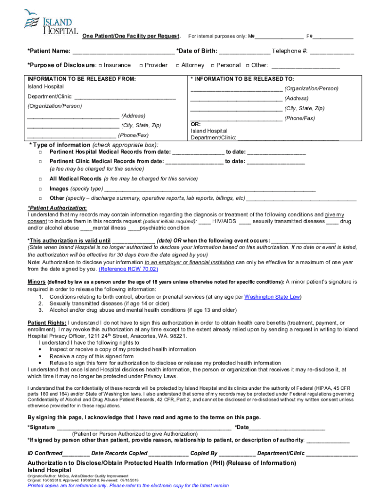 Fillable Online Complete A Patient Access Request Authorization Form ...
