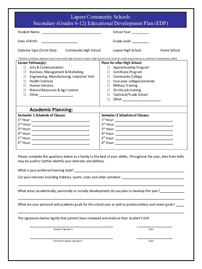 Fillable Online EDP Form.doc Fax Email Print - pdfFiller