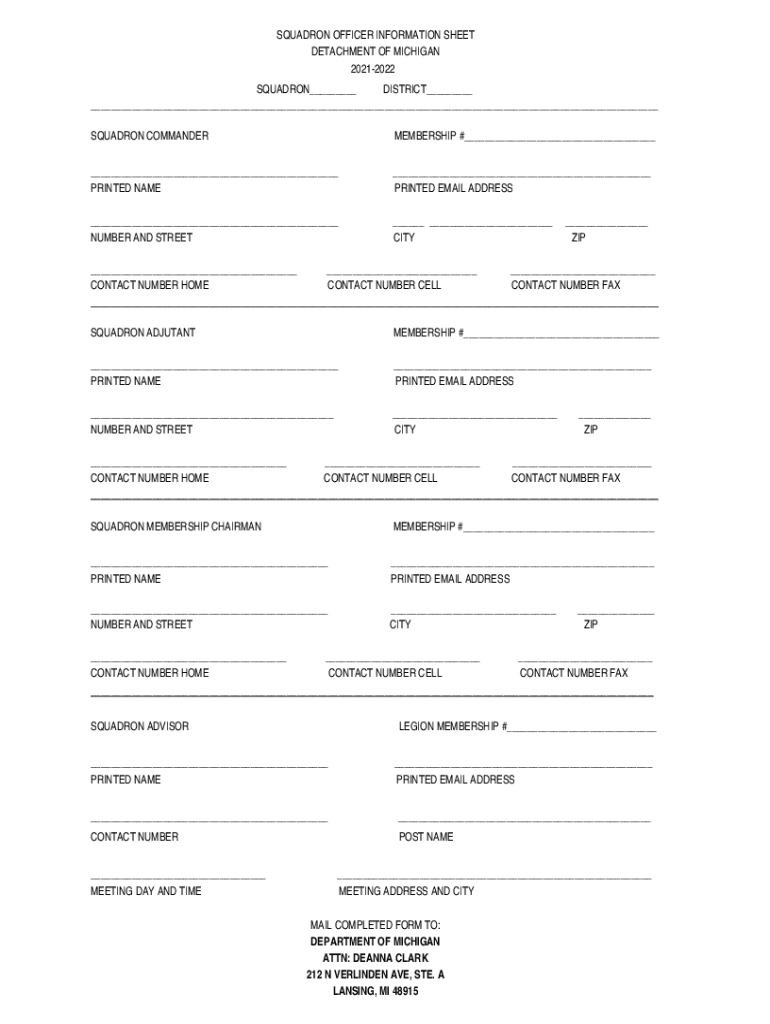 Fillable Online LIST OF OBSERVATION SQUADRONS OF THE UNITED STATES ARMY ...