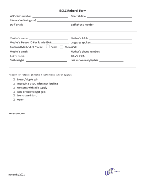 Fillable Online Details for Wic Health Referral Form Illinois and ...