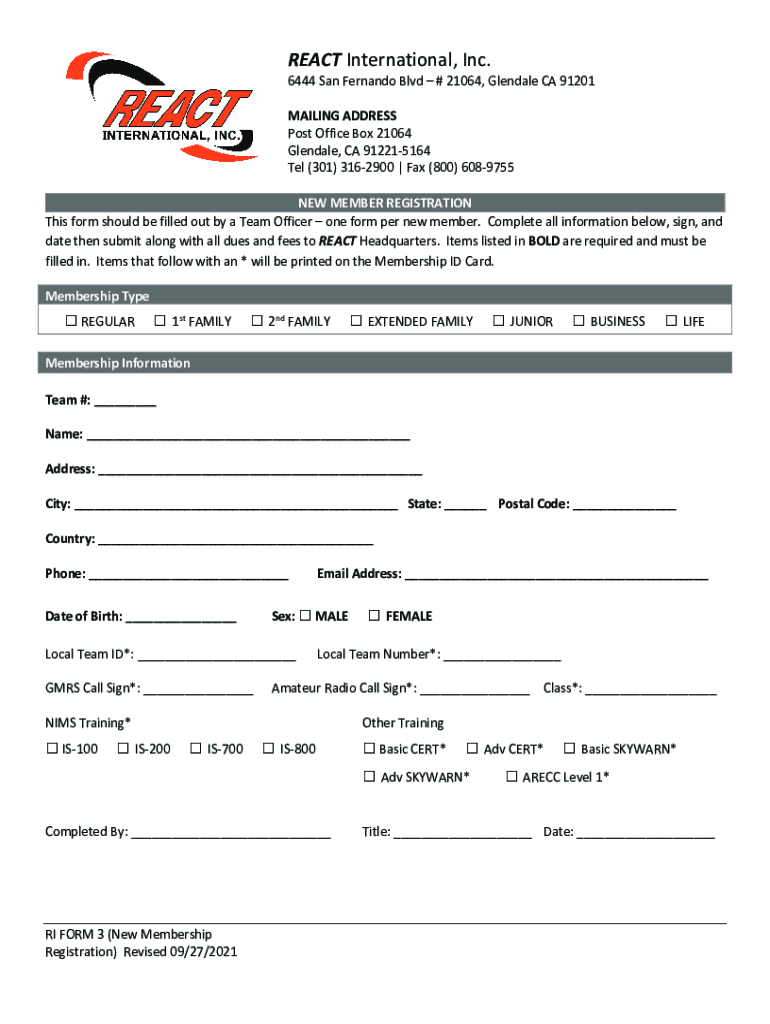 Fillable Online Fillable Online REACT International, Inc.Public Service ... Fax Email Print ...