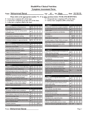 Fillable Online Symptom Assessment Form.docx Fax Email Print - pdfFiller