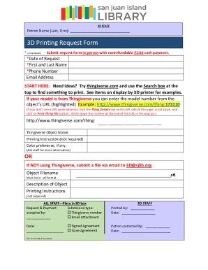 Fillable Online Fillable Online 3D Printing Request Form - SJLib.org ...