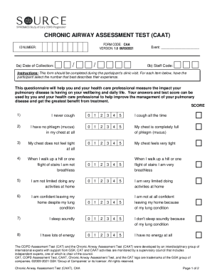 Fillable Online CHRONIC AIRWAY ASSESSMENT TEST (CAAT) Fax Email Print ...