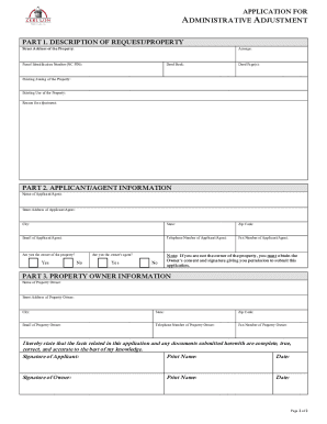 Fillable Online REQUEST FOR ADMINISTRATIVE ADJUSTMENT Fax Email Print ...