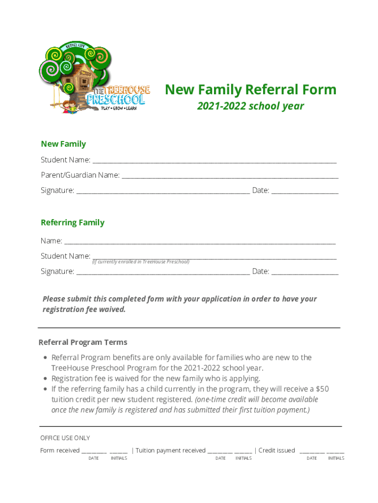 Fillable Online PreK Referral Form Fax Email Print - pdfFiller
