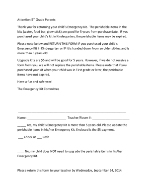 Fillable Online 5th Grade UPgrade Form1415 Fax Email Print - pdfFiller
