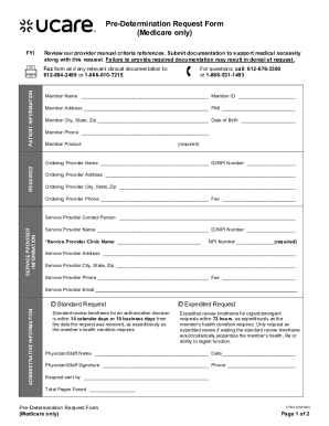 Fillable Online Pre-Determination Request Form (Medicare only) Fax ...