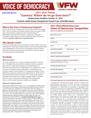 Fillable Online Patriots Pen Entry Form Fillable - VFW Fax Email Print ...