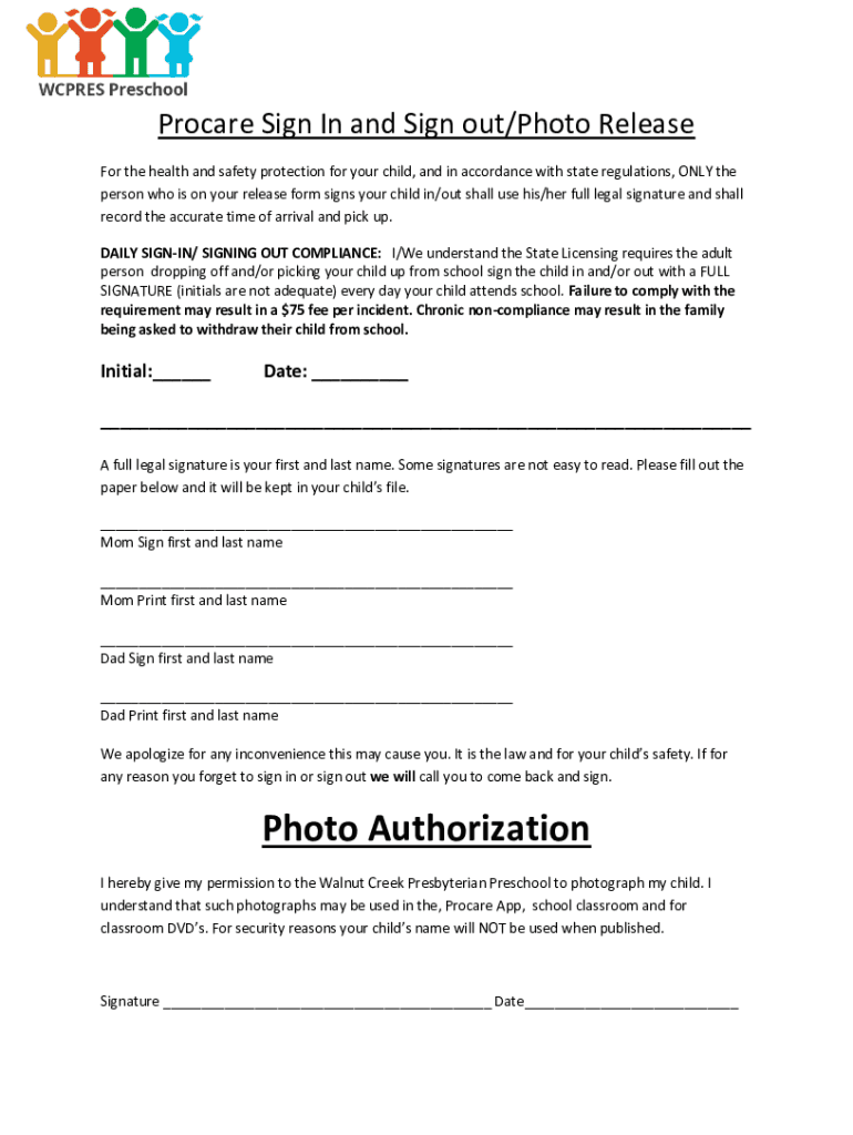Fillable Online Sign In and Sign out Procedure Fax Email Print - pdfFiller