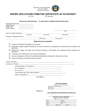 Fillable Online Fillable Online UNIFIED APPLICATION FORM FOR ...