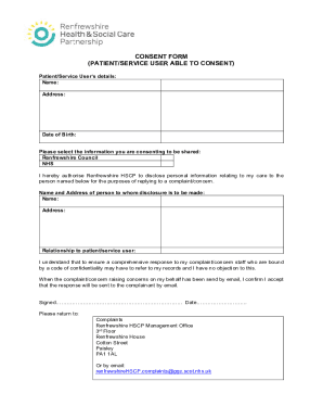 Fillable Online HSCP Consent Form Fax Email Print - pdfFiller