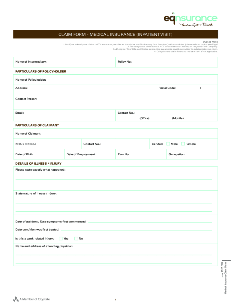 Fillable Online www.ibx.comResourceCenterMedicalClaimFormMedical Claim ...