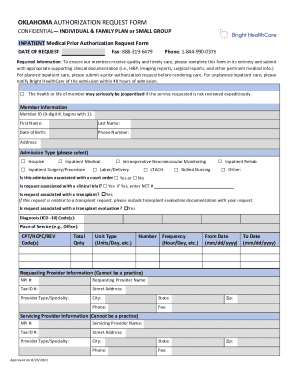 Fillable Online Bright Health Prior Authorization Form 2021 Fax Email ...