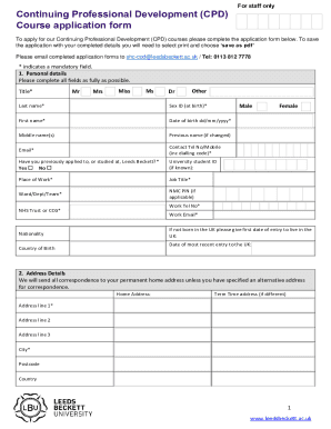 Fillable Online Cervical Sample Taker CST Course application form Fax ...