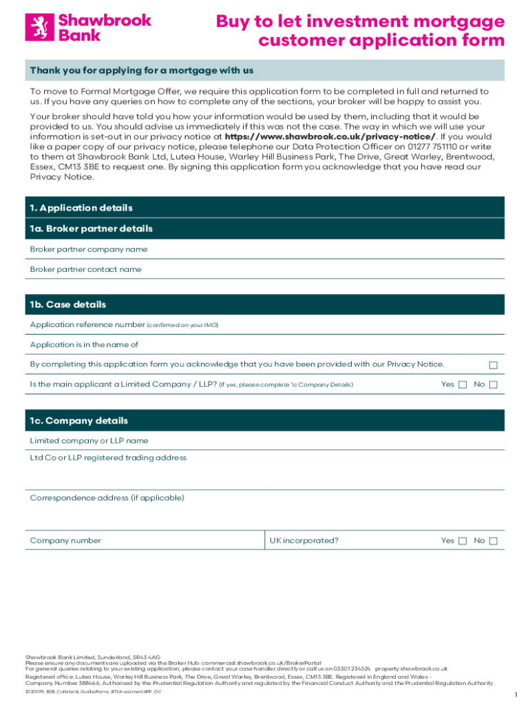 Fillable Online BTL Mortgage Porting application form - Virgin Money ...