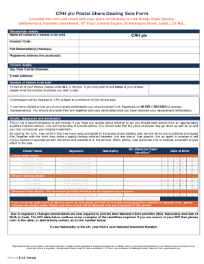Fillable Online National Grid Share Dealing - Fill Out and Sign ...