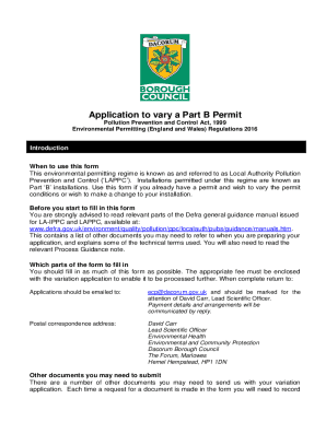 Fillable Online Part B Application Form - coventry.gov.uk Fax Email ...