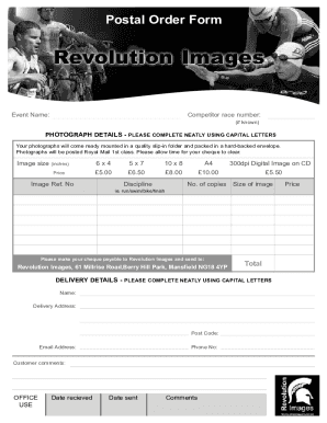 Fillable Online 2006 postal order form.qxd Fax Email Print - pdfFiller
