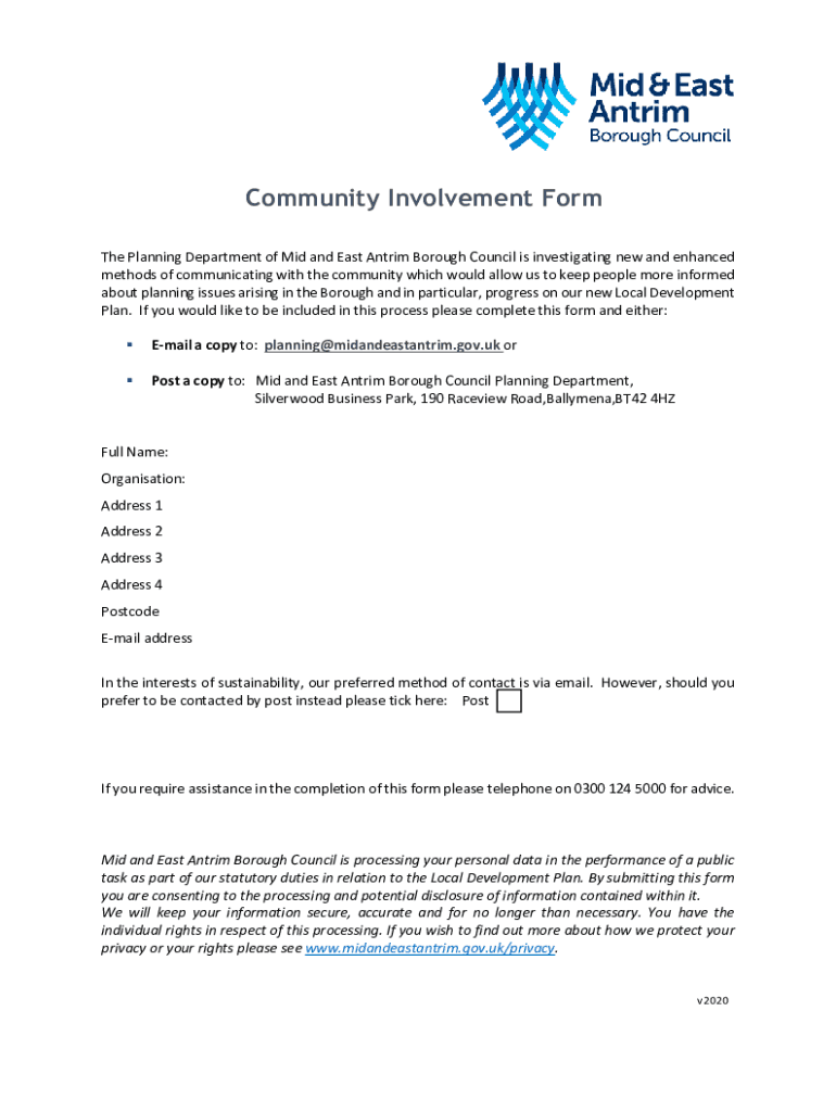 Fillable Online Local Development Plan (Draft Plan Strategy) by Antrim ...