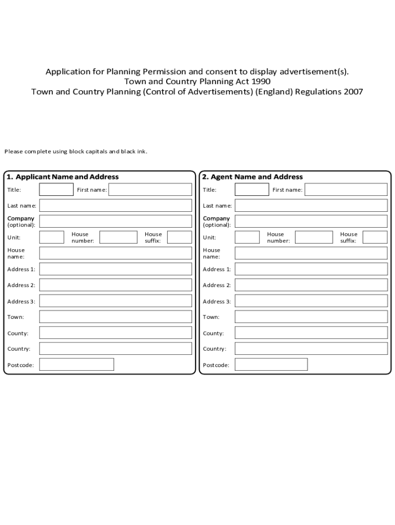 Fillable Online assets.publishing.service.gov.ukgovernmentApplication for Planning Permission ...