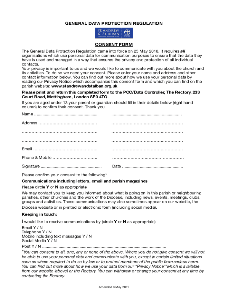 Fillable Online gov.ie - Data Protection and the General Data ...