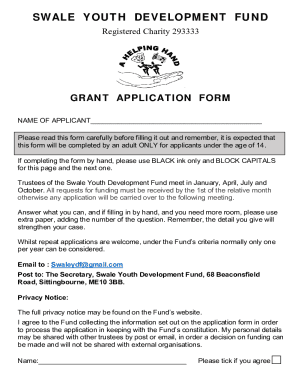 Fillable Online SYDF Application Form Fax Email Print - pdfFiller