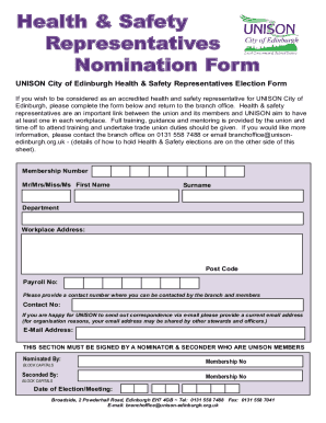 Fillable Online unison-edinburgh org HSR Nomintation template.pdf ...