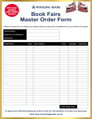 Fillable Online TBF Schools Master Order Form v1 Fax Email Print ...